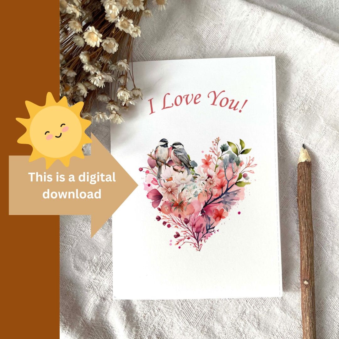 Romantic Printable Card - Boyfriend Anniversary Card - Digital Download ...