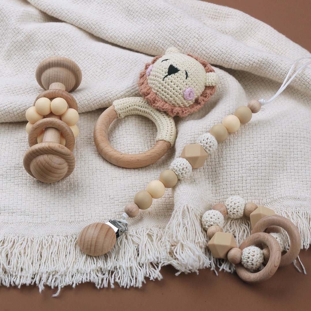 4 Pc Lion Crochet Rattle Toy - Etsy