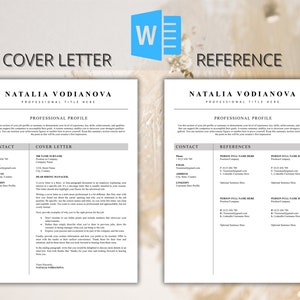 CV Resume Templates Word, Curriculum Vitae, ATS Friendly Minimalist ...