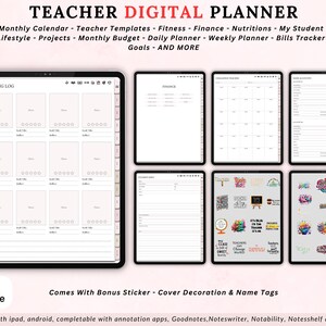 Teacher Digital Planner Goodnotes, Digital Planner Ipad, Teachers ...