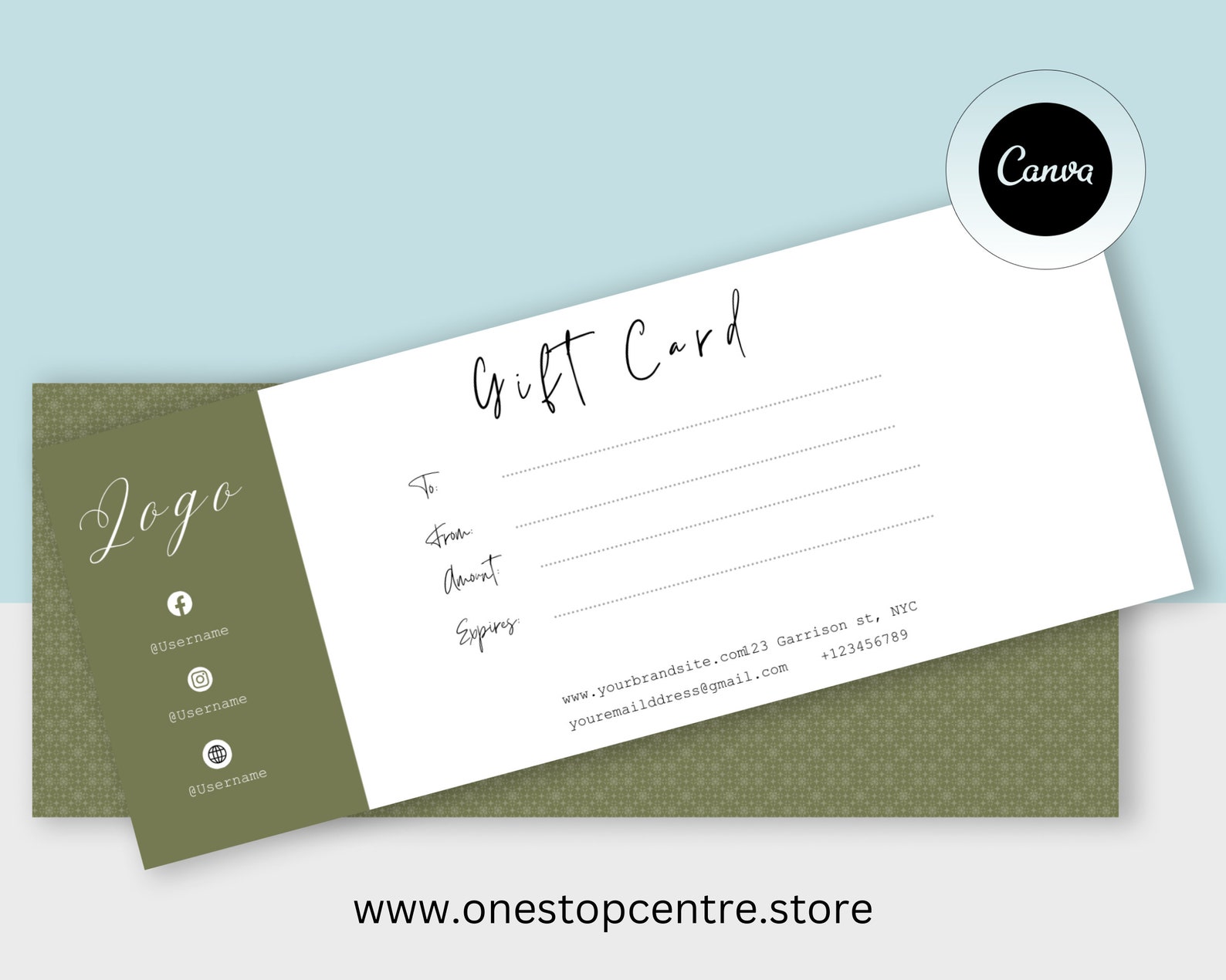 Editable Gift Certificate Template: Add Your Logo (canva) - Etsy