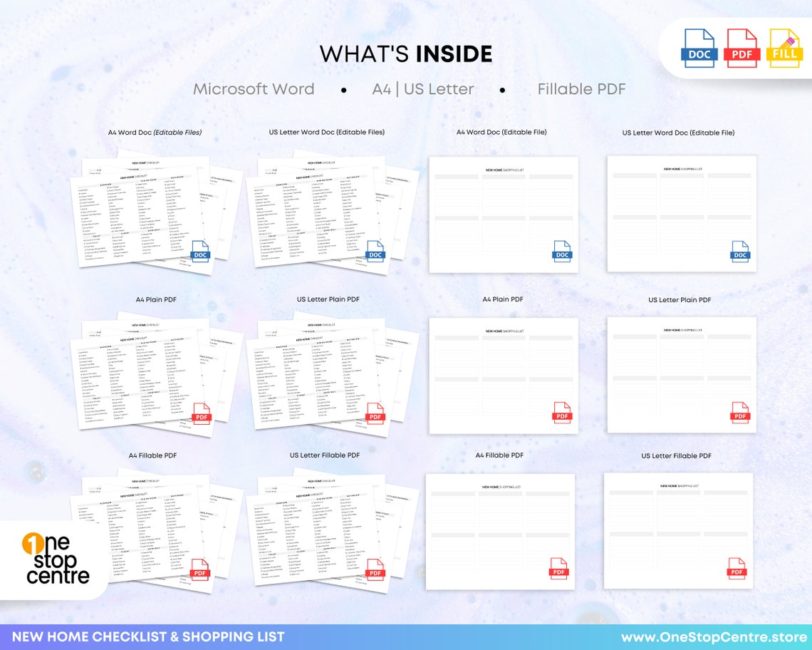 Editable New Home Printable Checklist Template Household - Etsy Australia