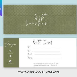 Editable Gift Certificate Template: Add Your Logo (canva) - Etsy