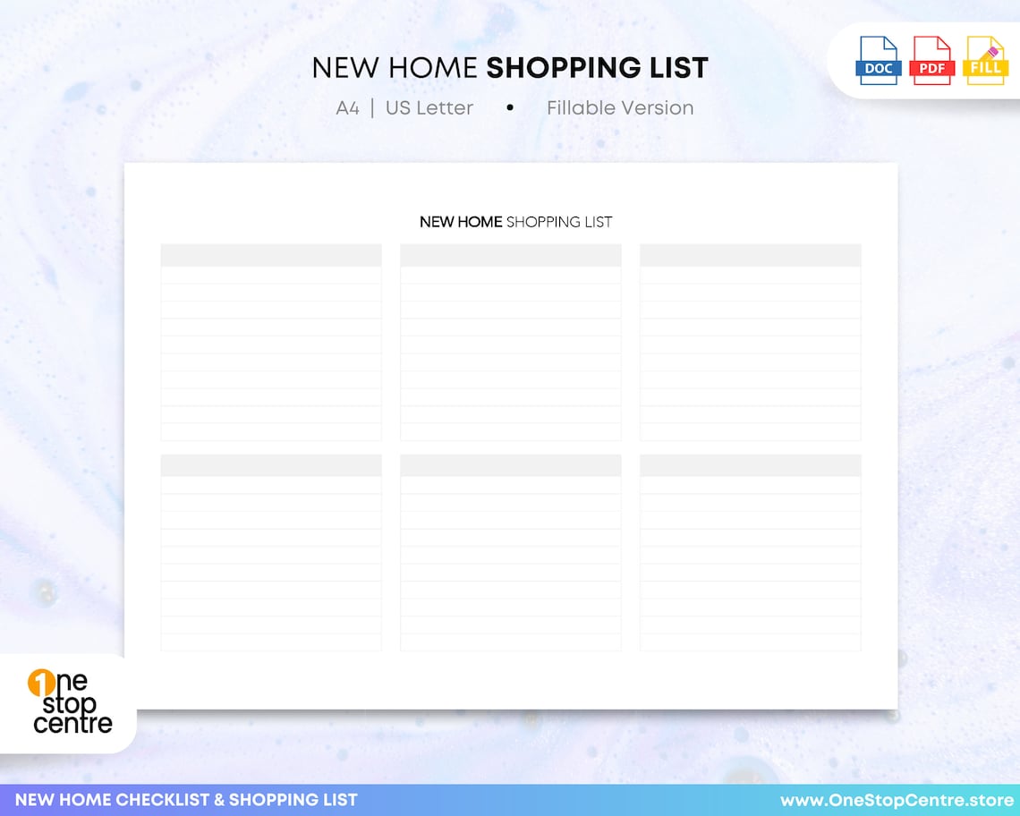 Editable New Home Printable Checklist Template Household - Etsy Australia