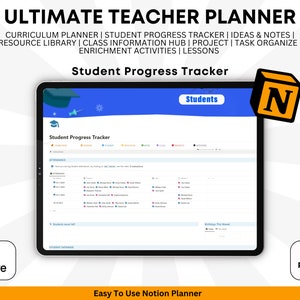 Teacher Notion Digital Planner Template, Ultimate Teachers Academic ...