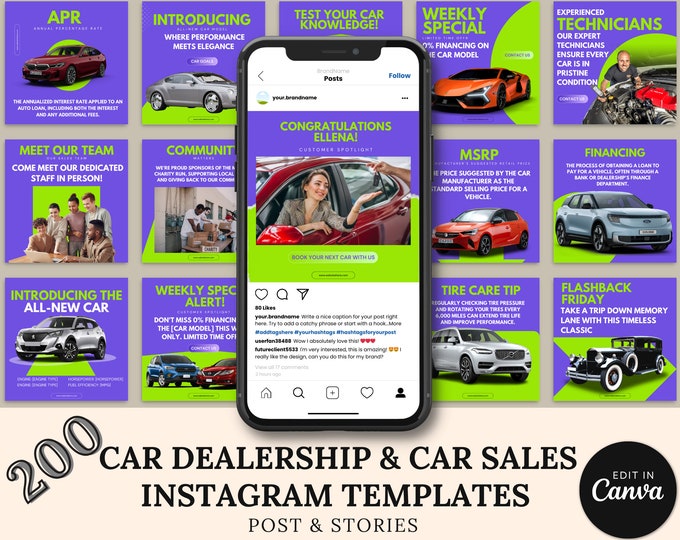 200 Car Dealership Templates for Social Media - Etsy Canada