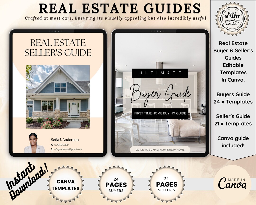 Real Estate Buyer & Seller Guides: Canva Editable Templates - Etsy
