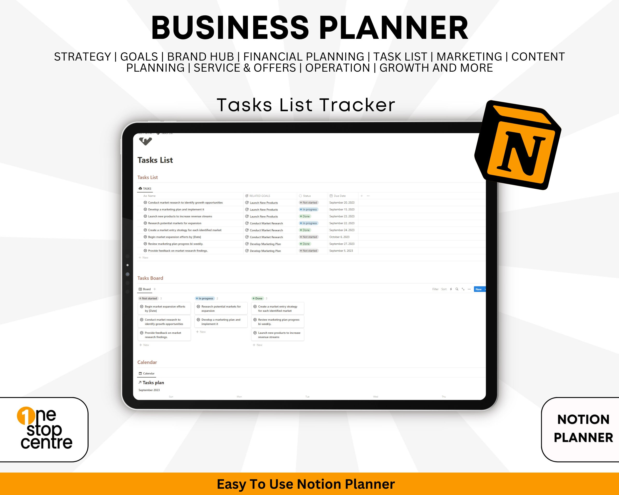 Digital Notion Planner Template Business, Notion Dashboard Content ...