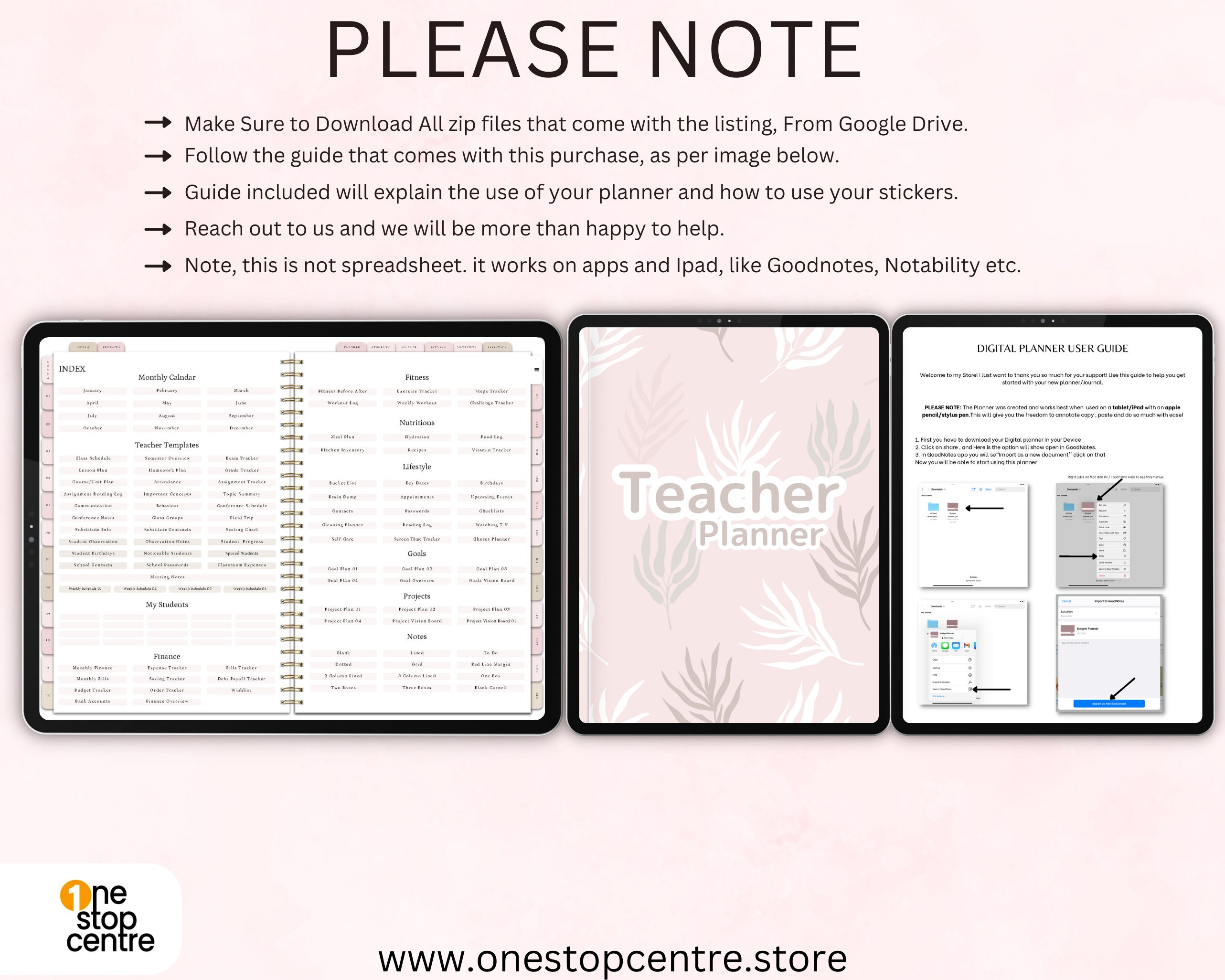 Teacher Digital Planner Goodnotes, Digital Planner Ipad, Teachers ...