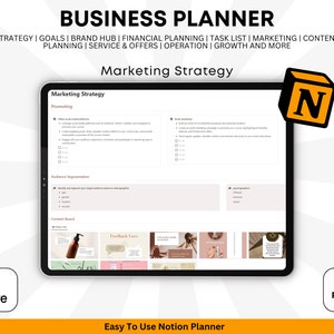 Digital Notion Planner Template Business, Notion Dashboard Content ...