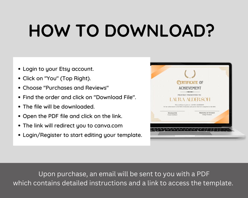 Editable Certificate Template: Achievement & Completion (canva) - Etsy