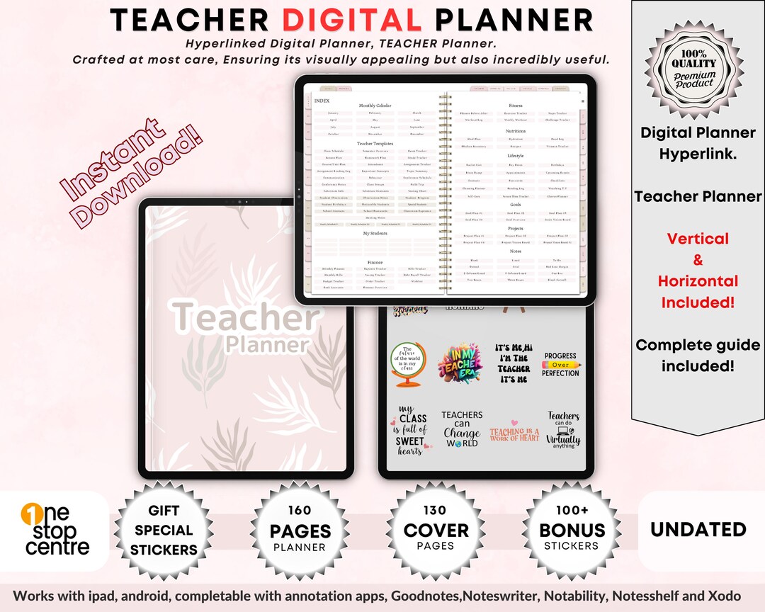 Teacher Digital Planner Goodnotes, Digital Planner Ipad, Teachers ...