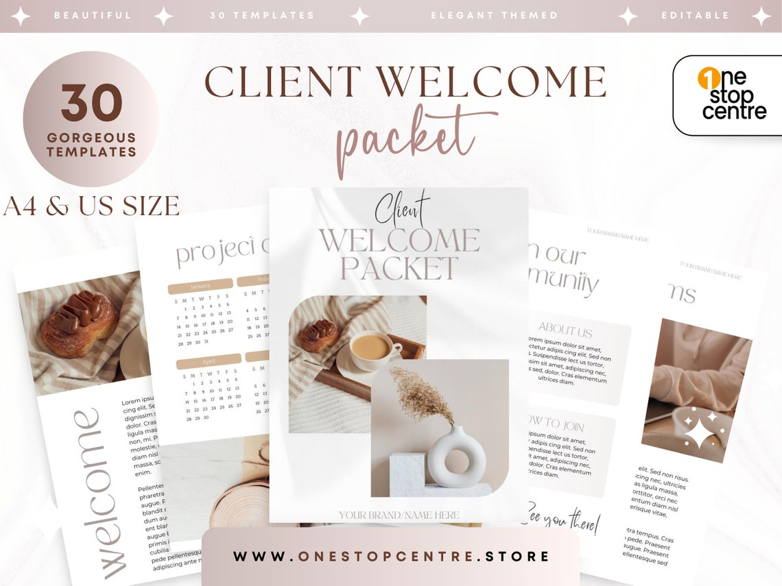 Professional Business Client Welcome Packet Book Templates, Virtual ...