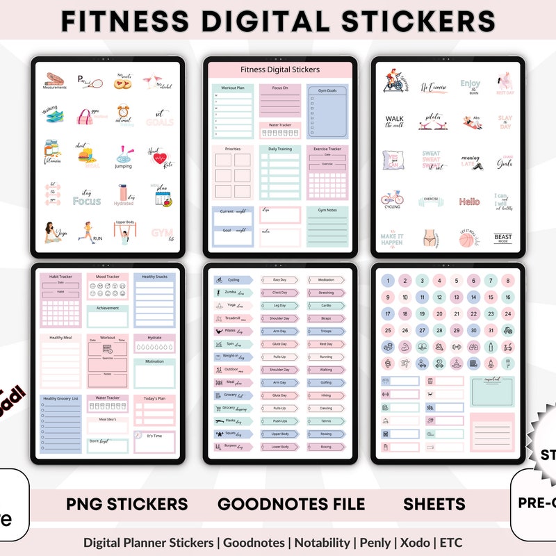 Workout Stickers - Etsy