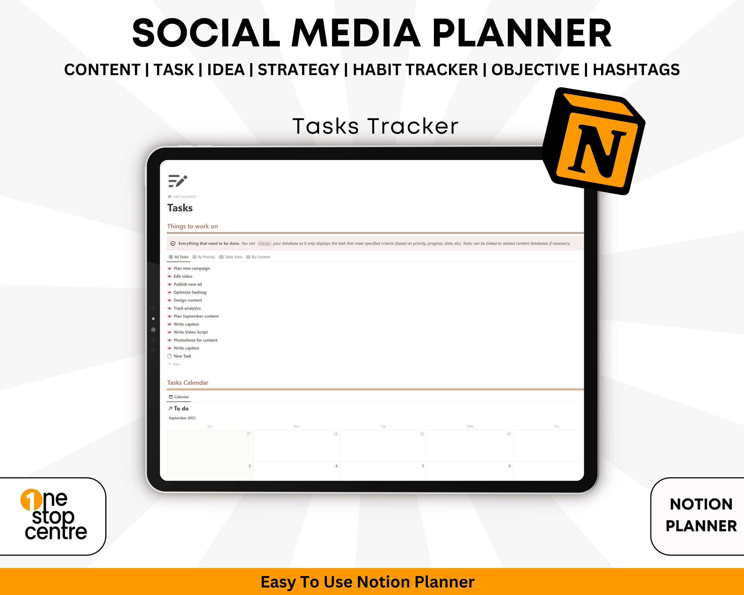 Digital Notion Template Planner for Social Media Content - Etsy