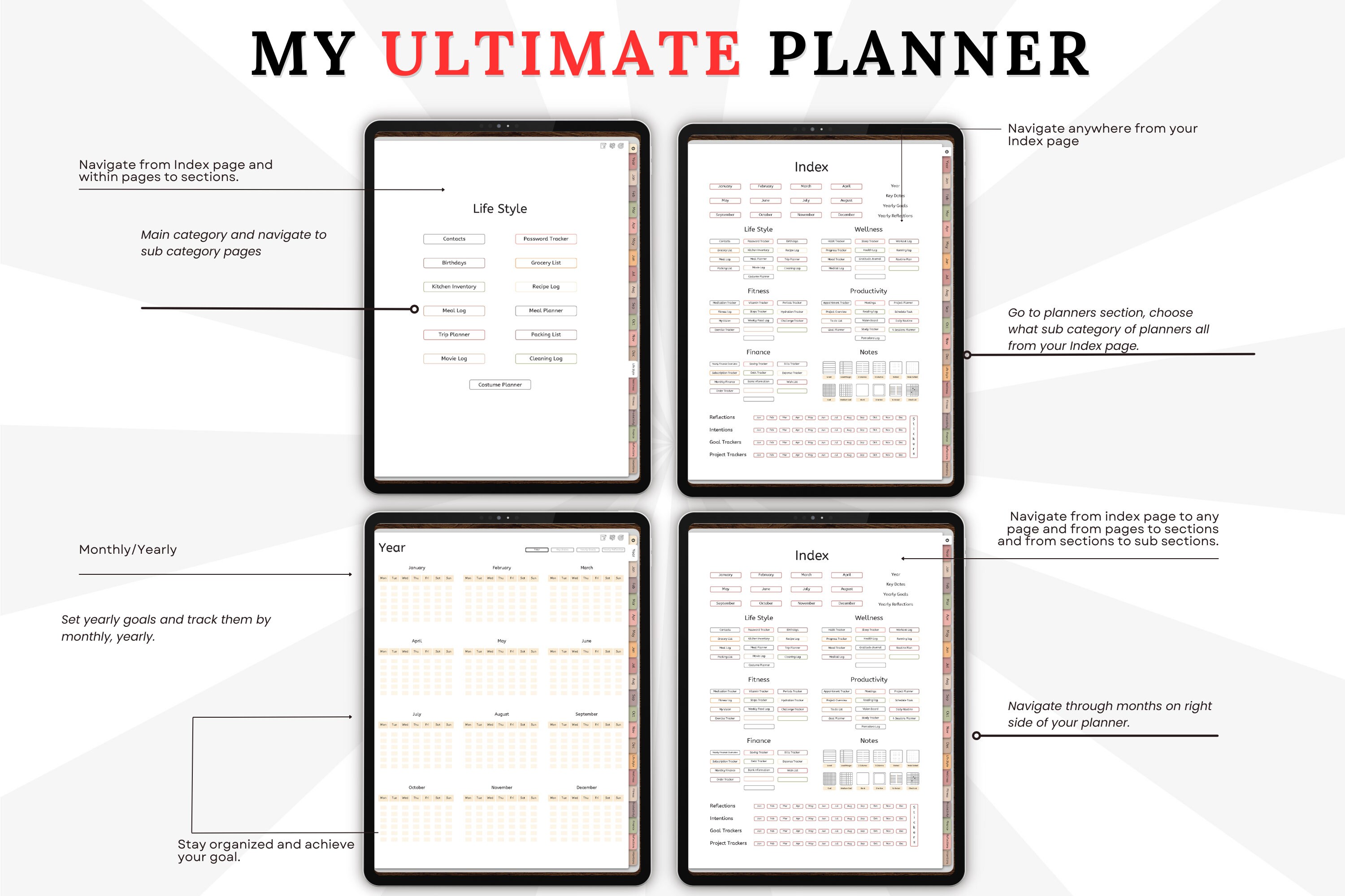 Goodnotes Digital Planners, Ultimate iPad Planner, Fitness Tracker ...