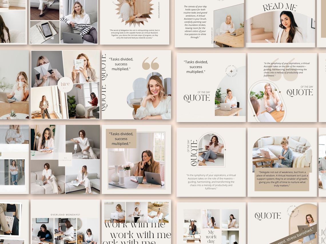 Virtual Assistant Instagram Templates Social Media Manager - Etsy Australia