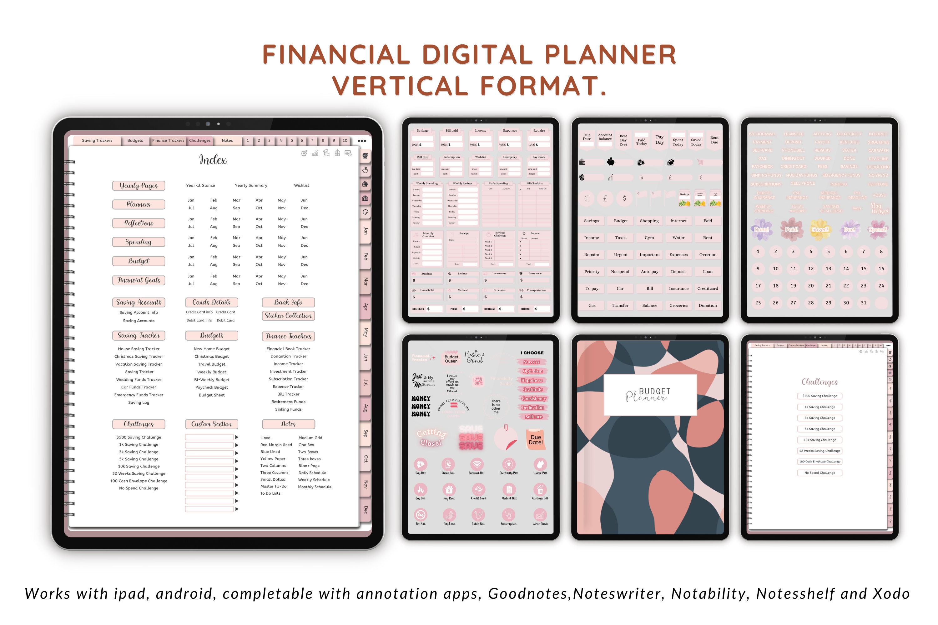 Digital Budget Planner: Financial Tracker for Goodnotes, Notability ...