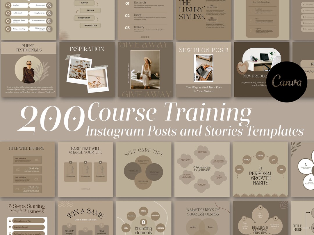 Course Training Instagram Templates, Couching Canva Template, Facebook ...