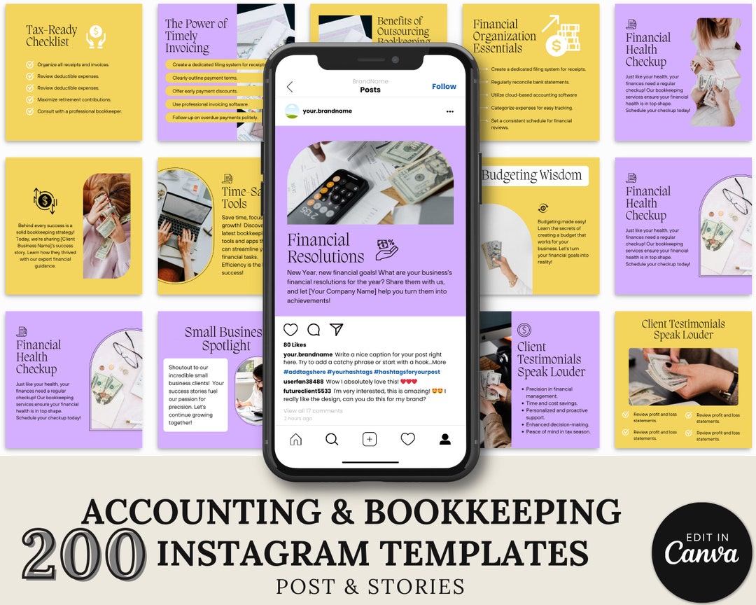 Social Media Accounting and Bookkeeping Business Marketing Instagram ...