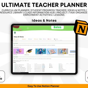 Teacher Notion Digital Planner Template, Ultimate Teachers Academic ...