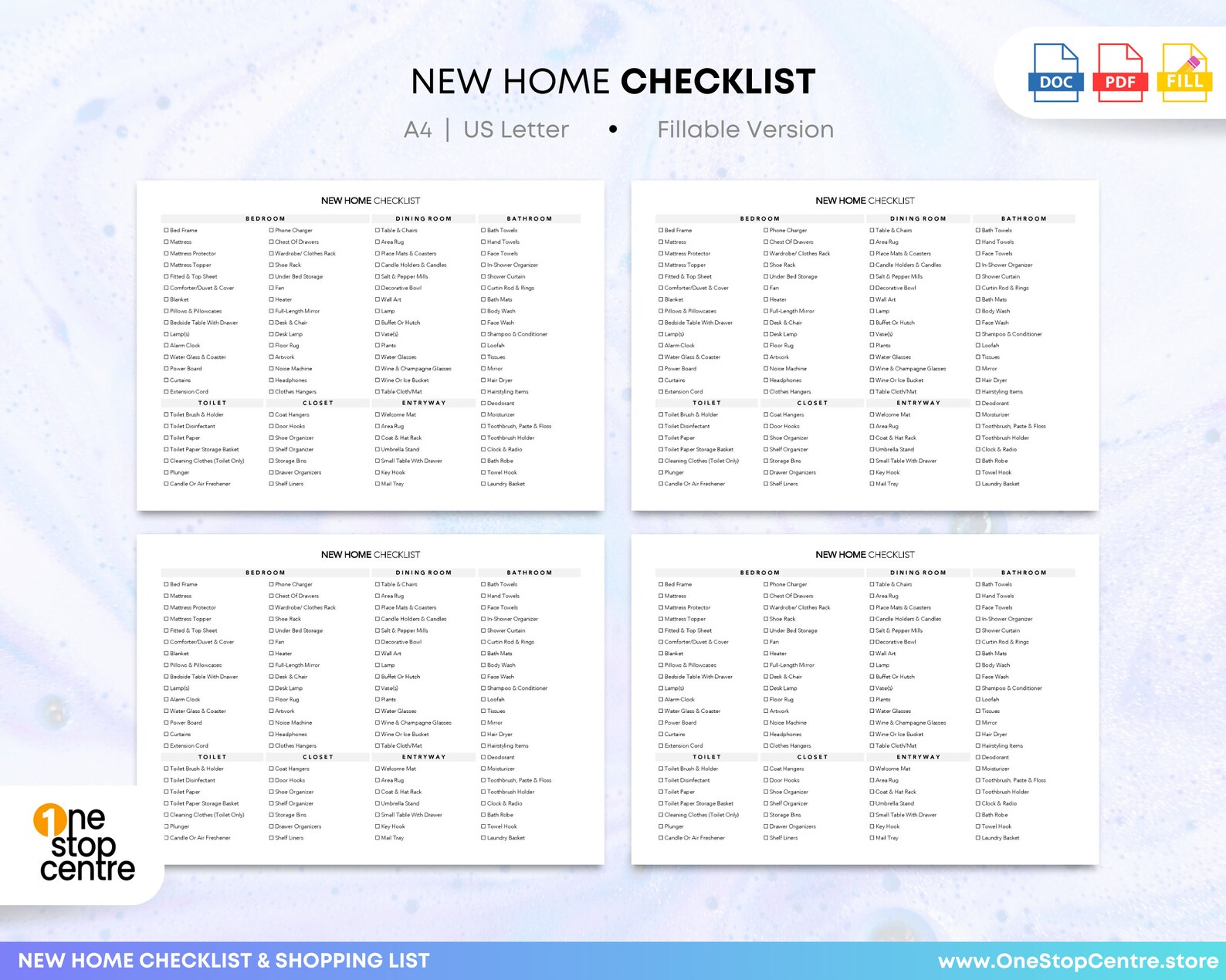Editable New Home Printable Checklist Template Household - Etsy Australia