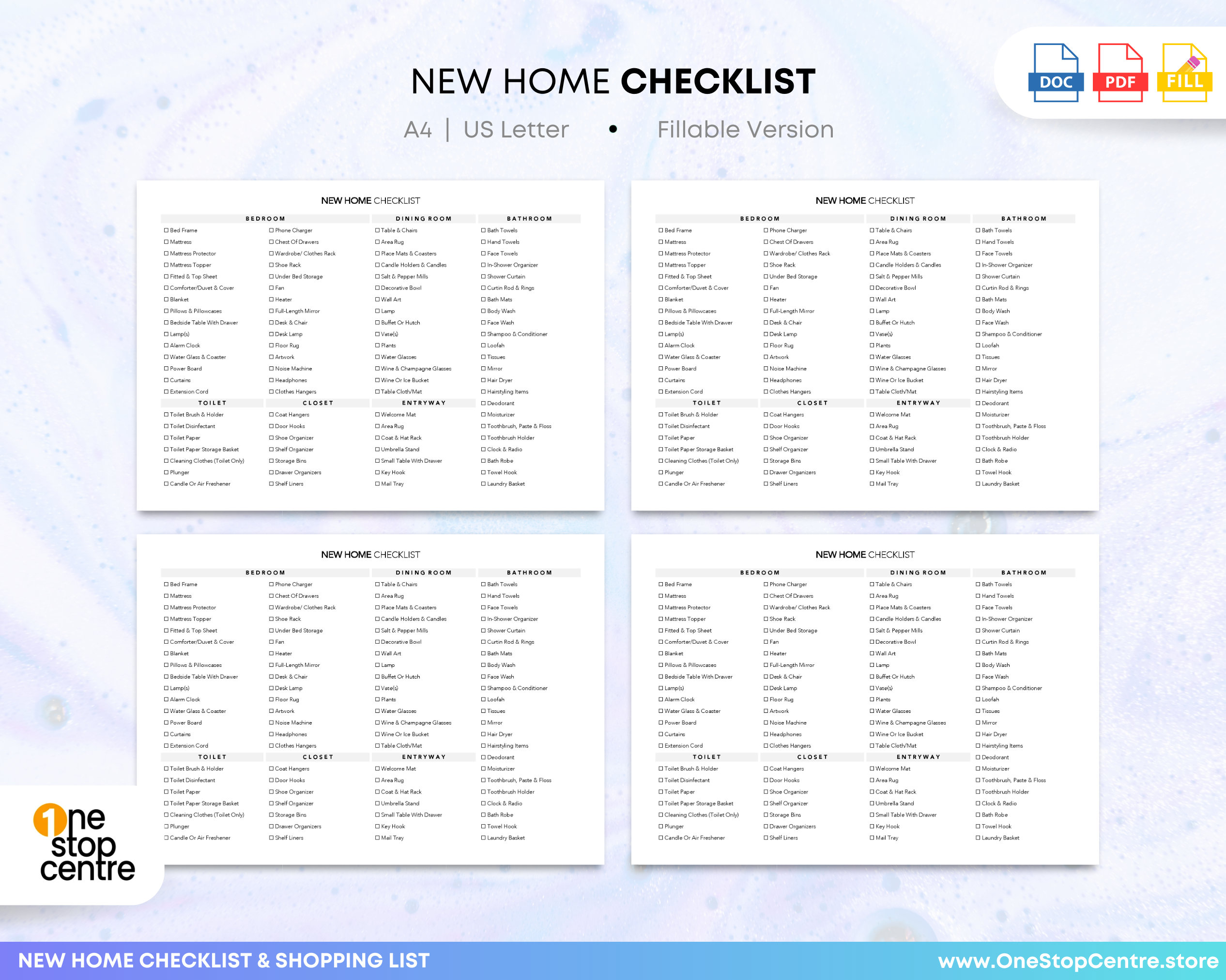 Editable New Home Printable Checklist Template Household - Etsy Australia