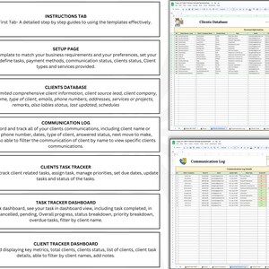 Client Tracker Management Google Spreadsheet Template for Small Businesses With Client Tracker ...
