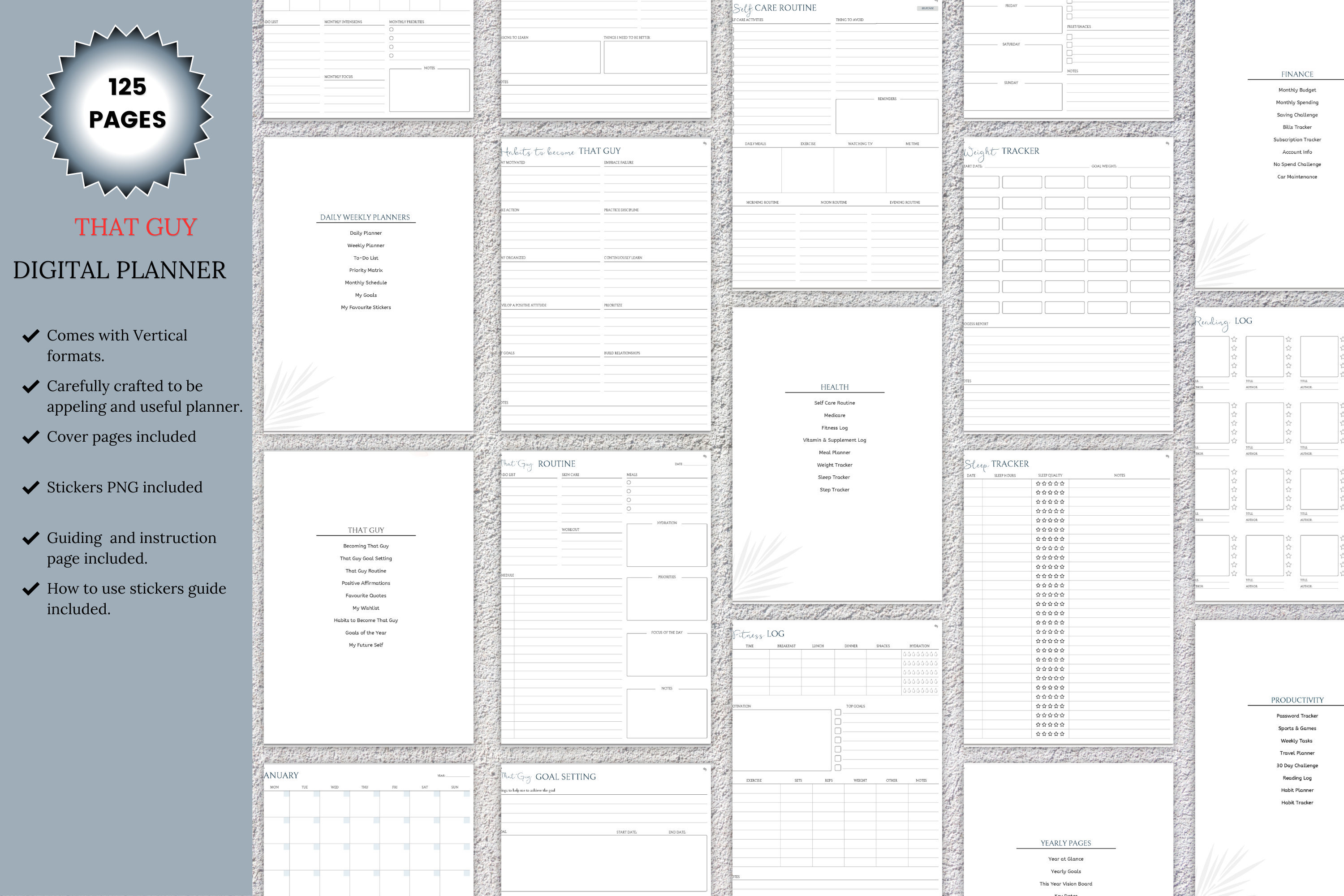 That Guy Digital Planner: Personal Organizer for Goodnotes, Notability ...