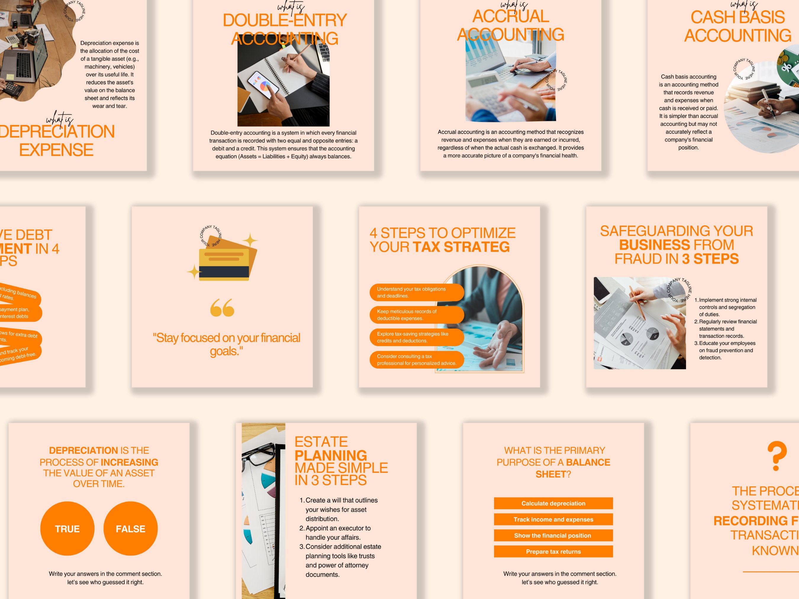 Accounting Instagram Templates: 200+ Social Media Posts (canva Editable ...