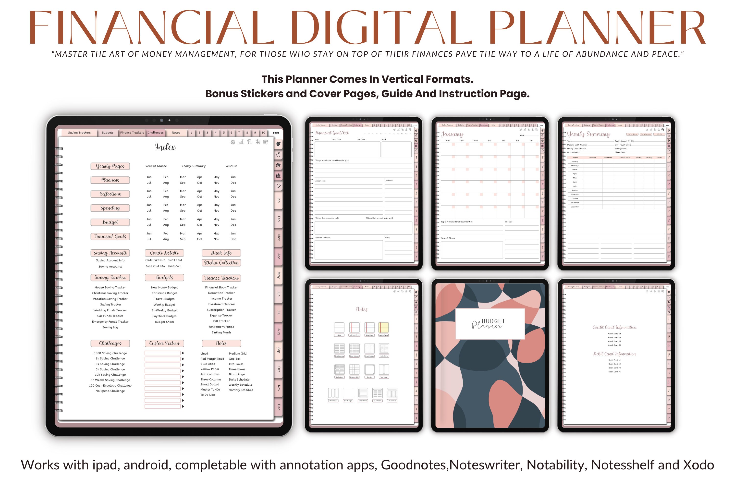 Digital Budget Planner: Financial Tracker for Goodnotes, Notability ...