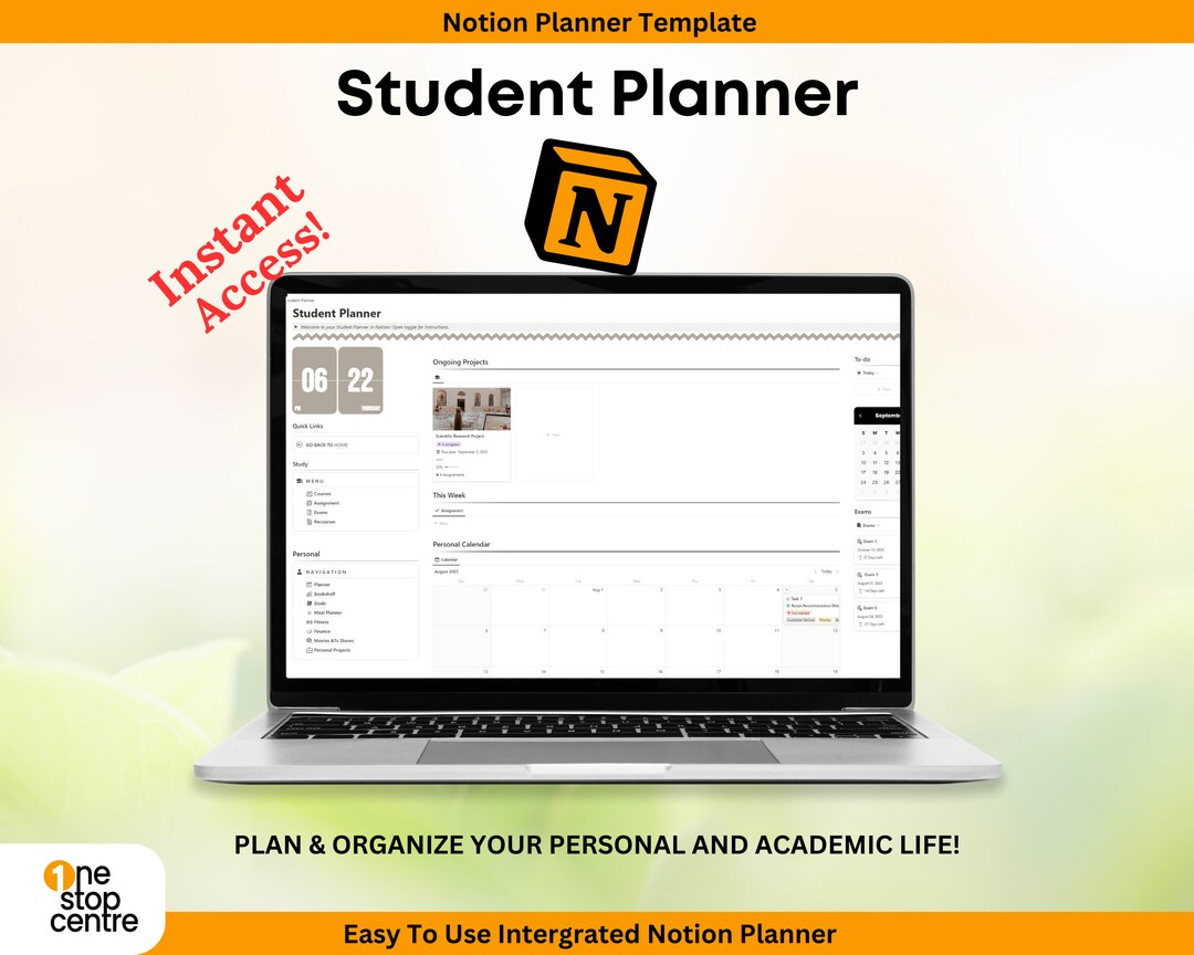 Student Notion Template Planner, Personal Student Planner, Academic ...