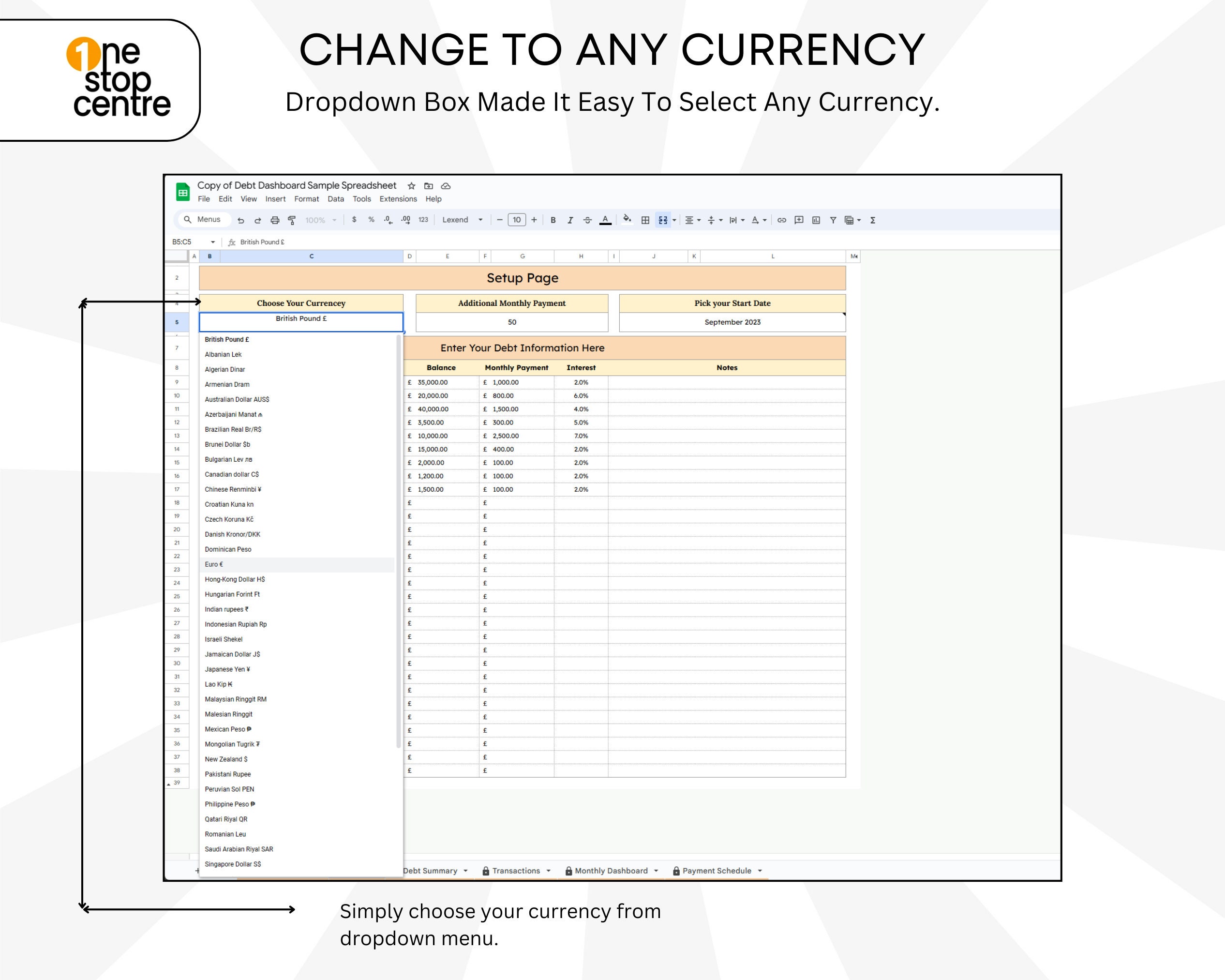 Debt Payoff Dashboard Planner Tracker Google Spreadsheet Template, Debt ...