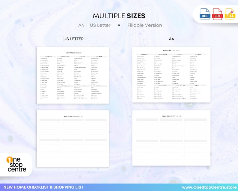 Editable New Home Printable Checklist Template Household - Etsy Australia