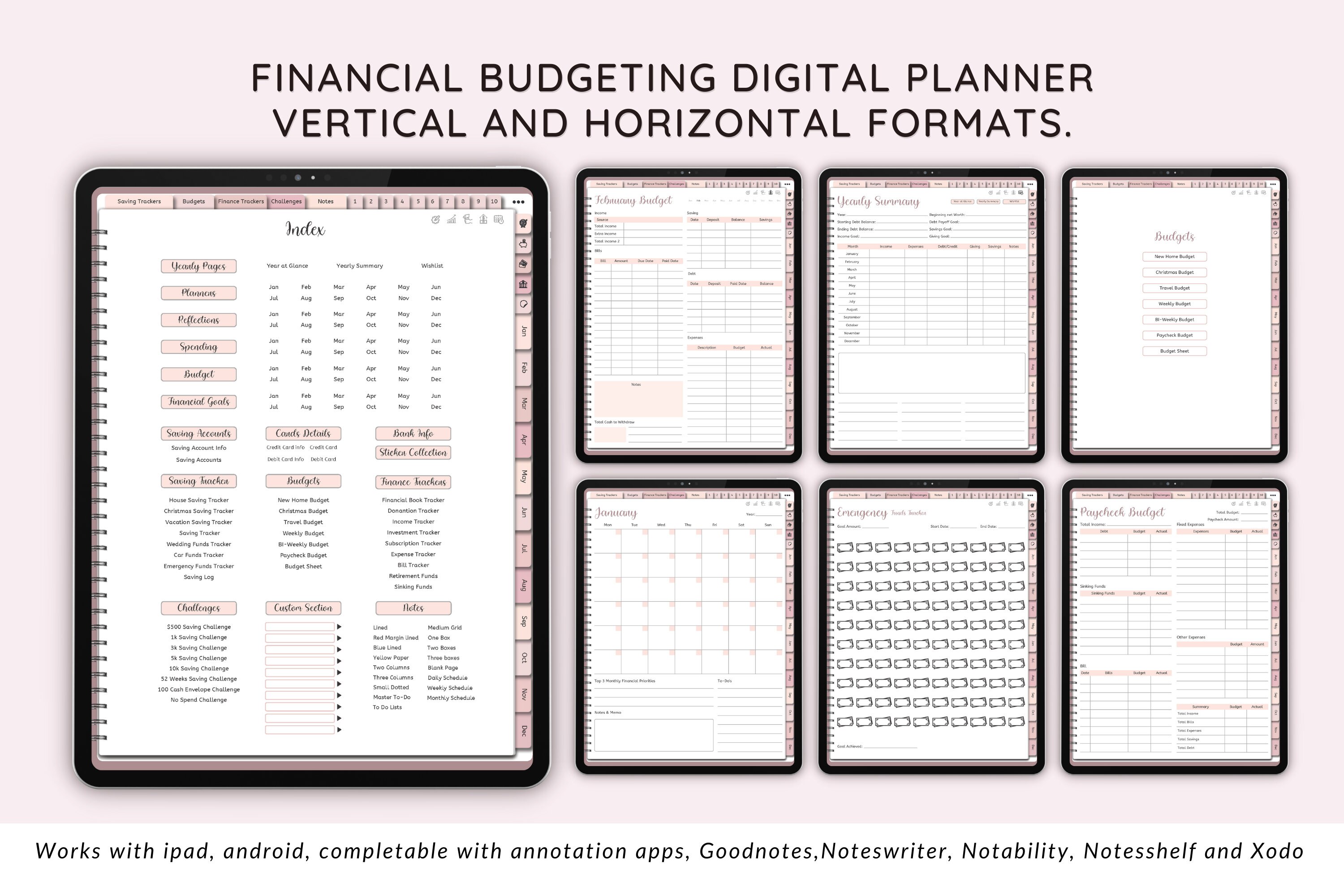 Digital Financial Planner Budget Tracker, Money Saving Goals, Digital ...
