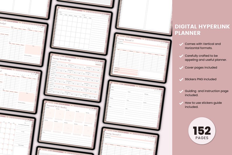 Digital Financial Planner Budget Tracker, Money Saving Goals, Digital ...