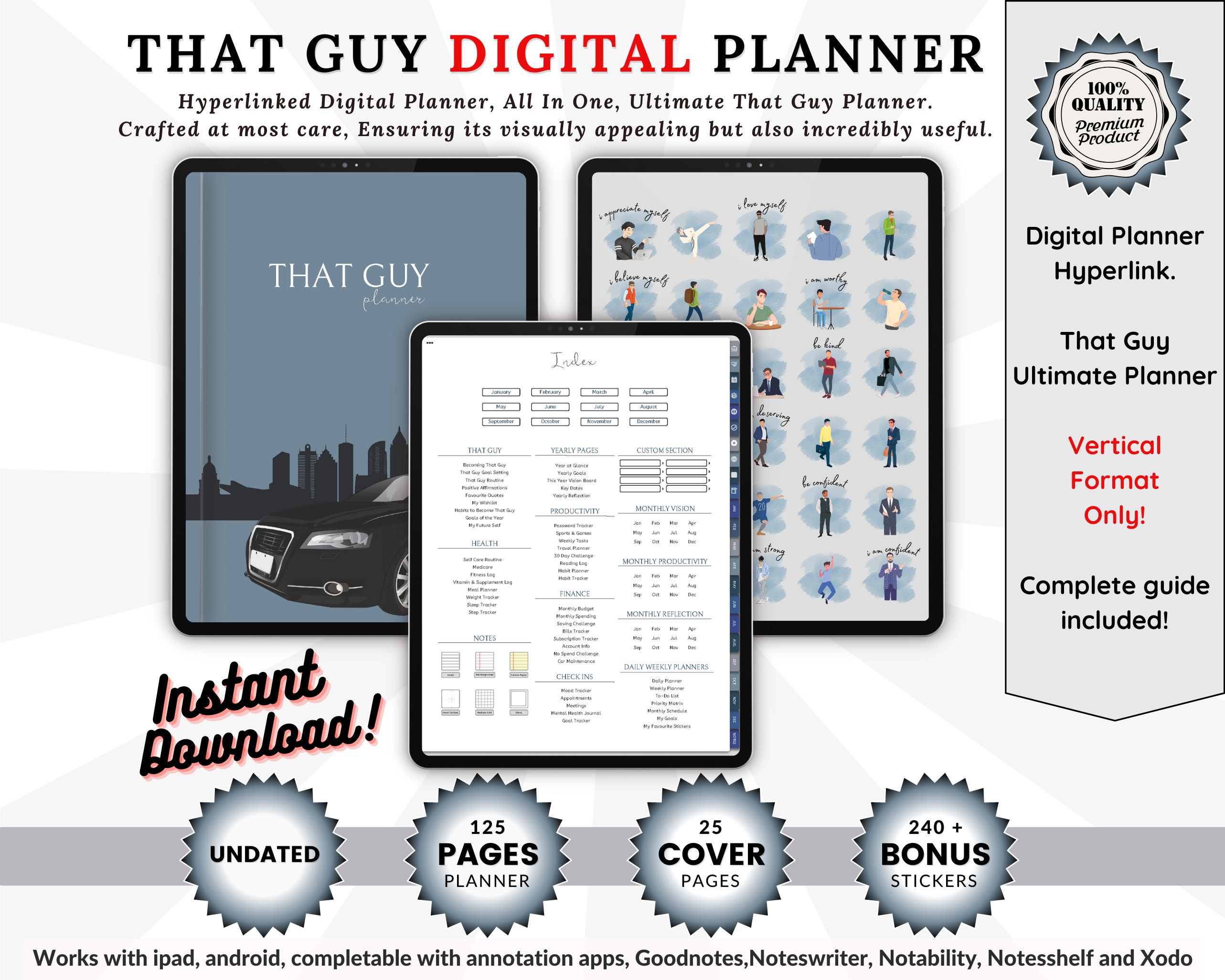 That Guy Digital Planners Goodnotes, Ipad, Personal Organizer ...