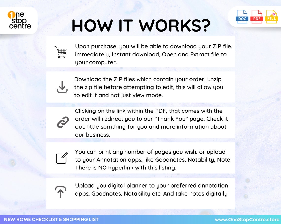 Editable New Home Printable Checklist Template Household - Etsy Australia