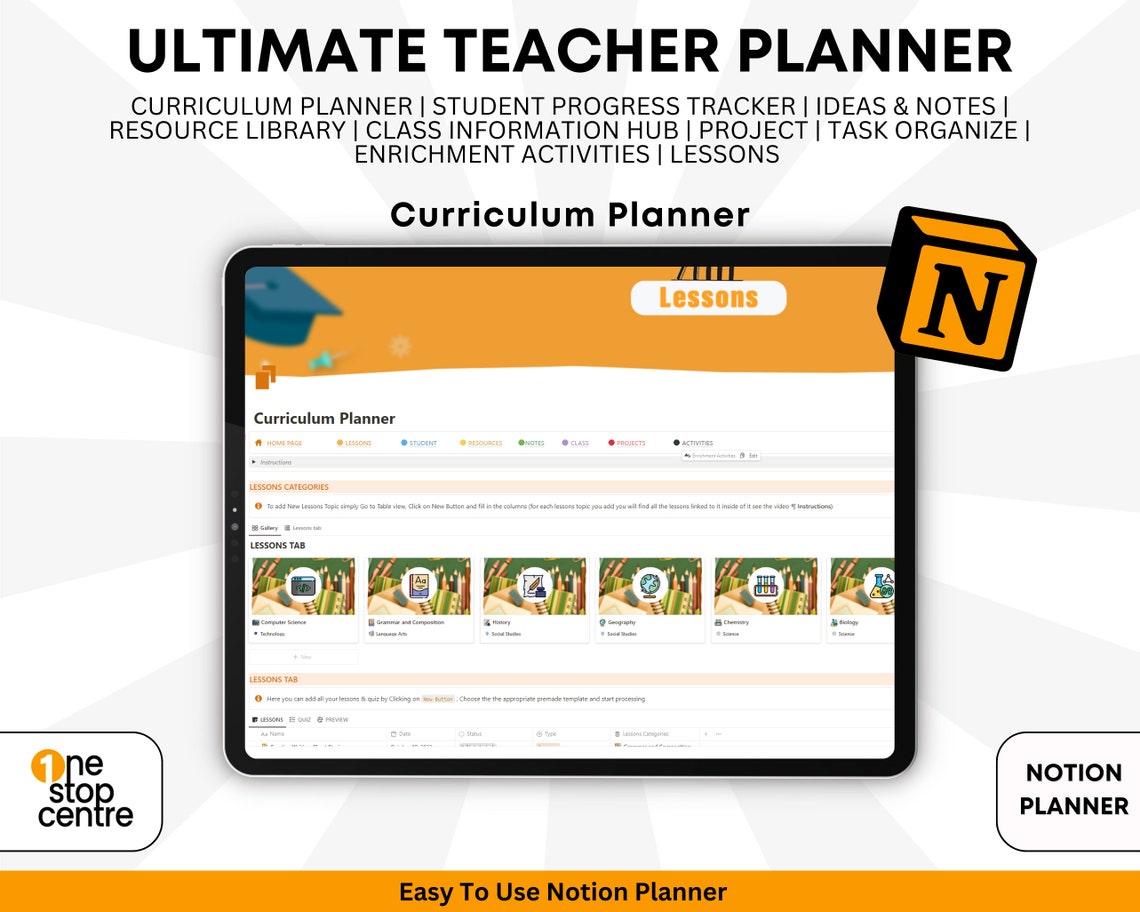 Teacher Notion Digital Planner Template Ultimate Teachers - Etsy Australia