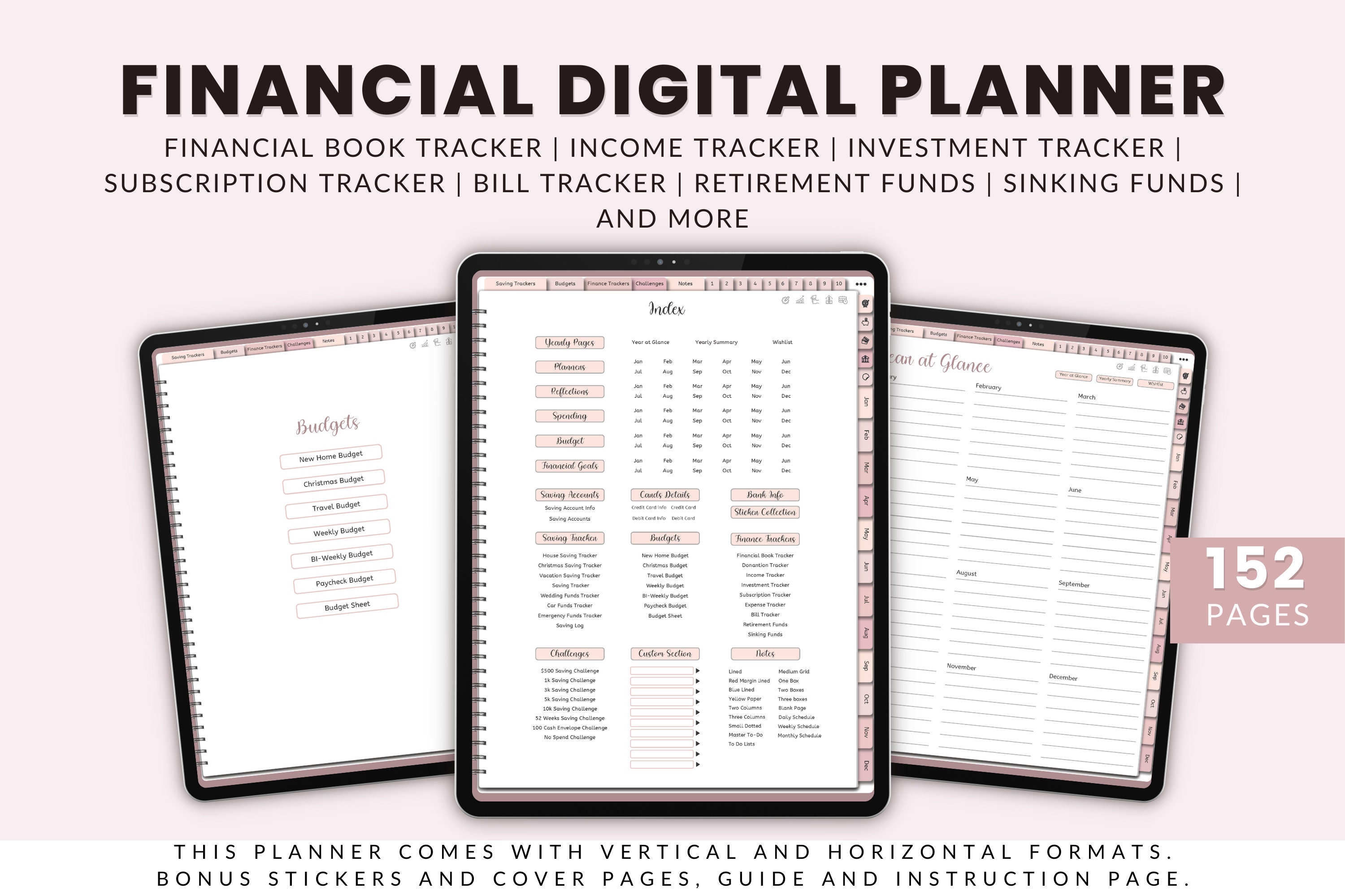 Digital Financial Planner Budget Tracker, Money Saving Goals, Digital ...