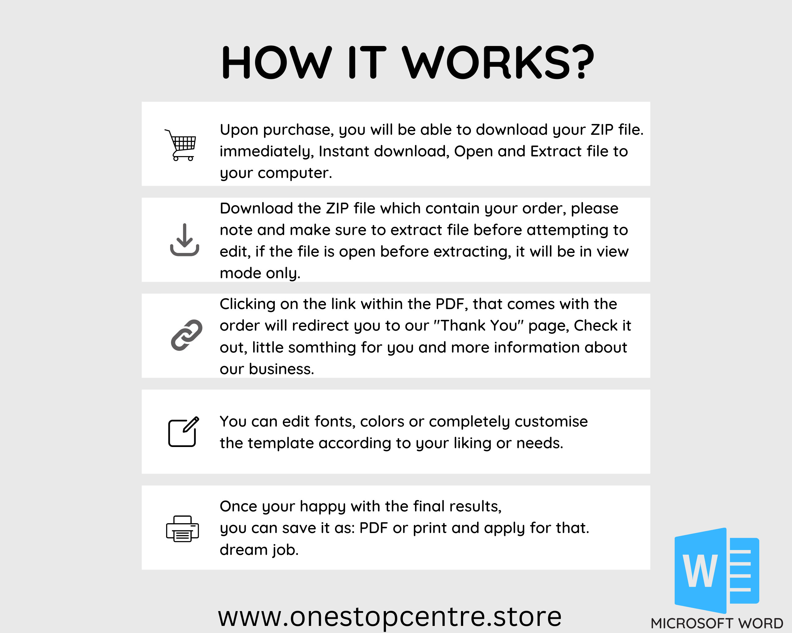 CV Template for Word, Curriculum Vitae, Professional Resume ATS ...