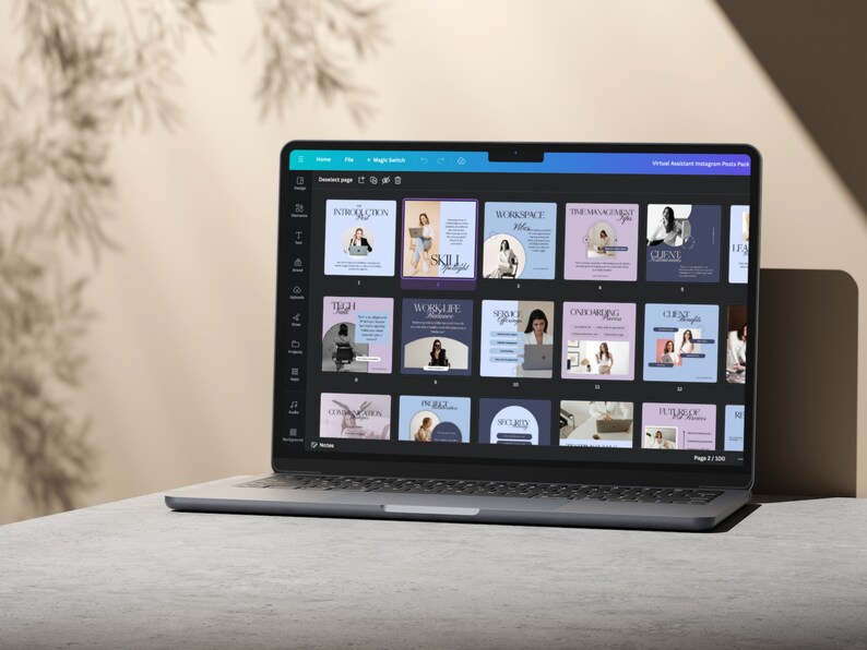 Virtual Assistant Instagram Templates Social Media Manager Personalized ...