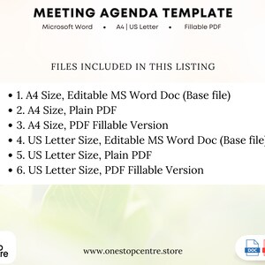 Editable Work Meeting Notes Agenda Templates, Printable Meeting ...