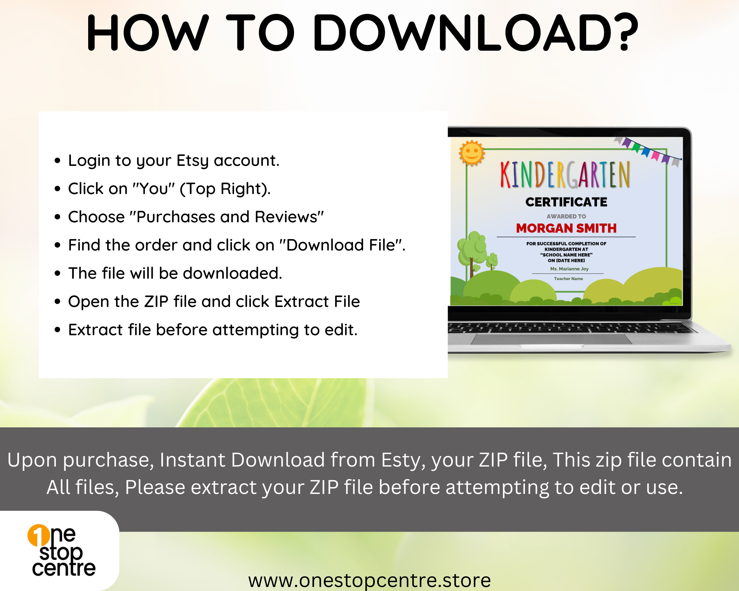 Certificate Kindergarten Editable Template, Kindergarten Graduation ...