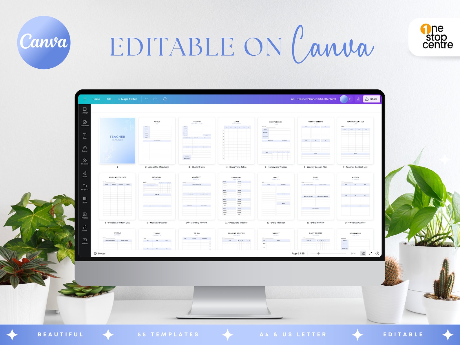 Ultimate Teacher Planner Editable Bundle Templates, Teachers Lesson ...