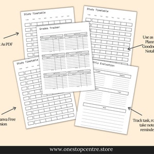 Student School Planning Template Planner, Digital Goodnotes, Printable ...