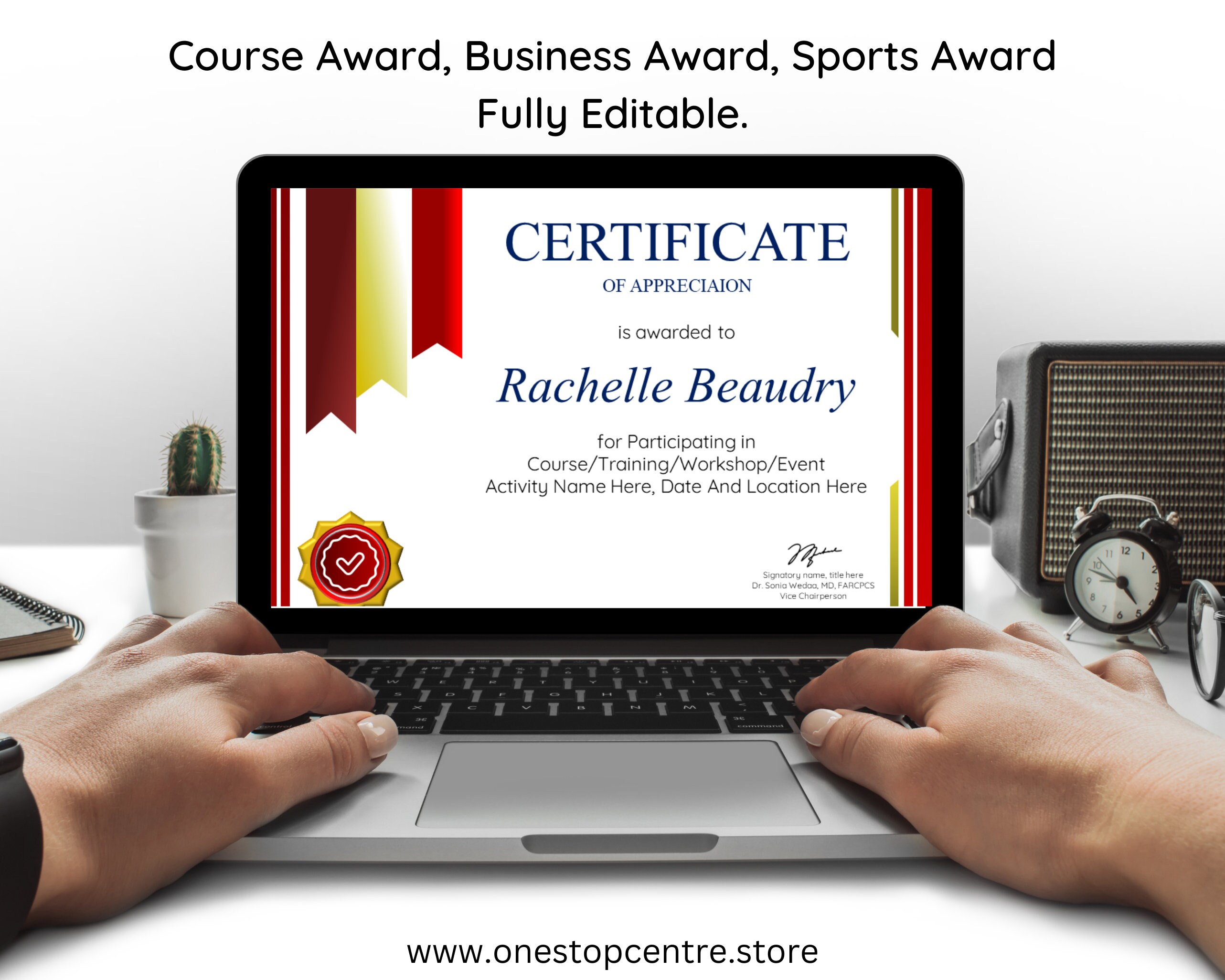 Editable Certificate of Appreciation Templates, Professional Award ...