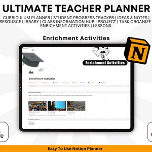 Teacher Notion Digital Planner Template, Ultimate Teachers Academic ...