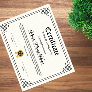 Certificate Template, Recognition or Appreciation, Editable Certificate ...