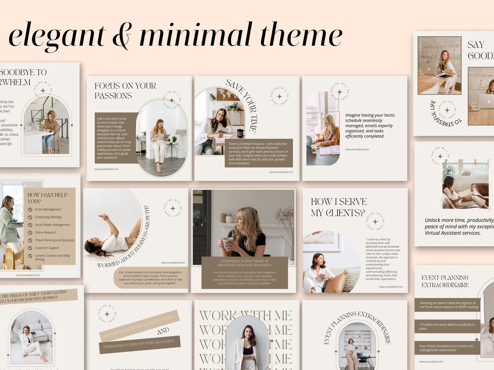 Virtual Assistant Instagram Templates Social Media Manager - Etsy Australia